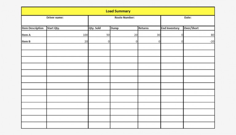 Track Truck Inventory On A Spreadsheet - LaceUp Solutions